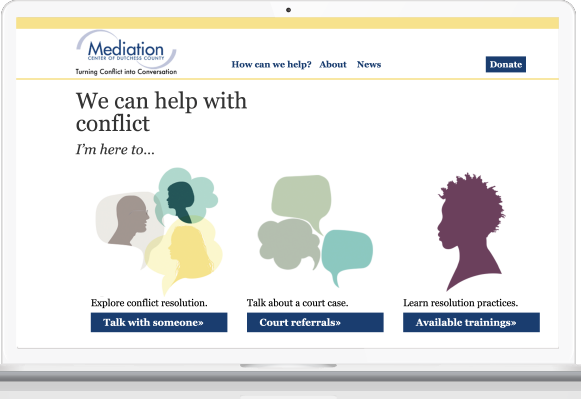 Dutchess Mediation website design - Drake Creative